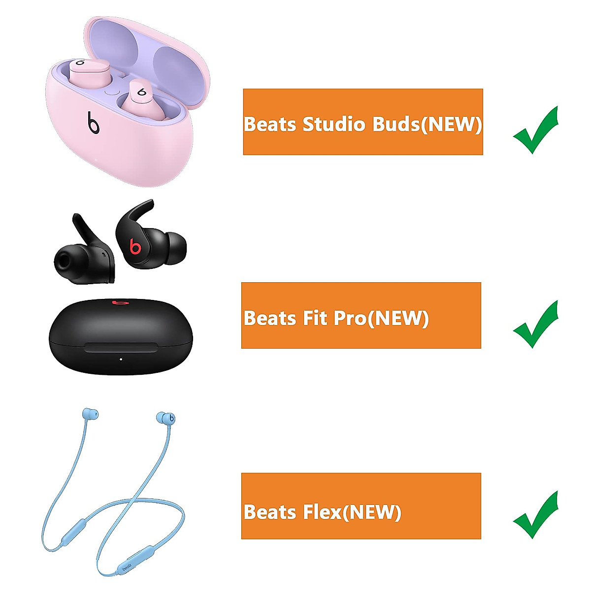 SGUUVAY USB C Charger Adapter Cable Compatible with New Beats Flex Wireless Earphones, New Beats Studio Buds Earbuds Headphones,Beats Fit Pro True Wireless Earbuds,JBL,Sony and Other Type-C Earbuds