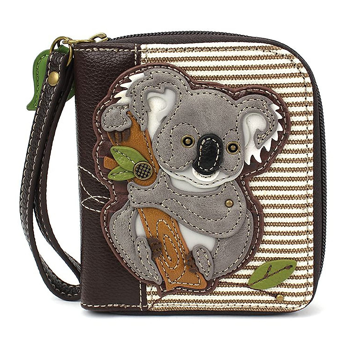 Chala Group Handbags Koala Zip-Around Wallet - Wristlet, Brown