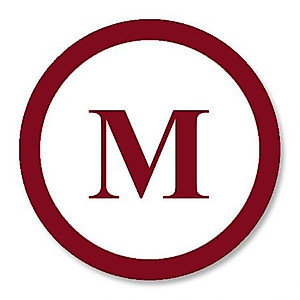 Personalized Simple Initial Envelope Seals - Set of 144 Self-Adhesive, Flat-Sheet, 1-1/2" Sticker Seals, by Colorful Images