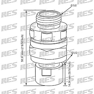 KES Shower Head Swivel Ball Adapter - Brass Ball Joint Adjustable Shower Arm Connector Universal Showering Component Polished Chrome, PSB100
