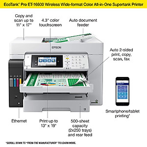Epson® EcoTank® Pro ET-16600 SuperTank® Wide-Format Color Inkjet All-In-One Printer