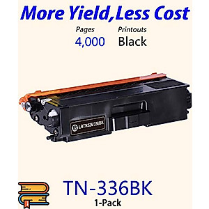 ColorPrint Compatible TN336 Toner Cartridge Replacement for Brother TN-336 TN336BK TN-336BK Used for HL L8350CDW L8250CDN L8350CDWT 4150CDN MFC L8600CDW L8850CDW 9970CDW Printer (1x Black, 1-Pack)