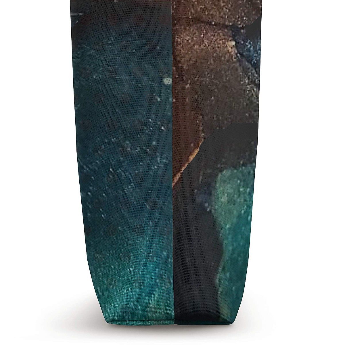 Orange & Deep Teal Modern Art Alcohol Ink Distressed Pattern Tote Bag