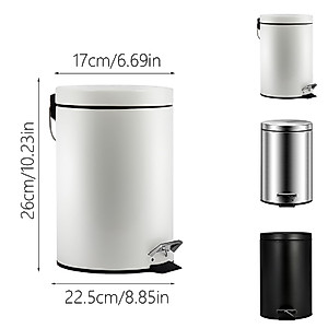 Rubbish Bin 3L Pedal Garbage Small Waste Bin for Home Use Sealed Lid to Lock in Odors