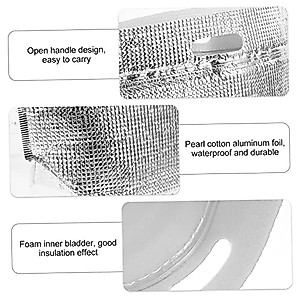 ULTECHNOVO Food Bag 12 Pcs Self-sealing Thermal Bag Organizer Tote Bag Zippered Tote Food Insulation Pouch Thermal Box Liners Heat Insulated Bag Baking Take-out Food Thermal Bag