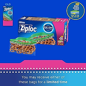 Ziploc Snack Bags, Storage Bags for On the Go Freshness, Grip 'n Seal Technology for Easier Grip, Open, and Close, 270 Bags Total