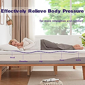 SINWEEK 2 Inch Gel Memory Foam Mattress Topper Twin Size, Ventilated High Density Pad for Back Pain, Bed Topper with Removable Soft Cover, CertiPUR-US Certified