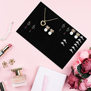 Cabilock Box Jewelry Box Pad Ear Sponge Insert Liner Adjustable Trays Storage Foam Sponge Foam Insert Sponge Earring Holder Mat Dangle Earrings Earring Display Holder Mosaic Stallion