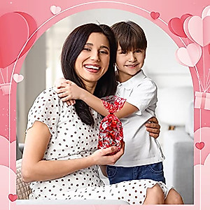 200 Pcs Valentine Cellophane Candy Bags Valentine's Day Gift Bags Valentine Cellophane Treat Bags with 200 Twist Ties Valentine Goodies Bags for Kids Valentine Party Supplies,10 Styles