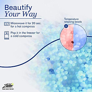 PerfeCore Facial Mask Get Rid of Puffy Eyes Migraine Relief, Sleeping, Travel Therapeutic Hot Cold Compress Pack Gel Beads, Spa Therapy Wrap for Sinus Face Puffiness Headaches Gel Mask