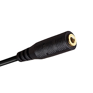 AGS Retail Ltd Compatible Replacement Chat Adapter Cable for Turtle Beach Headsets – 10cm, Black, Audio Cable with Slim Mould Design, 2.5mm Female Input to 3.5mm Male Output | Gaming Accessories