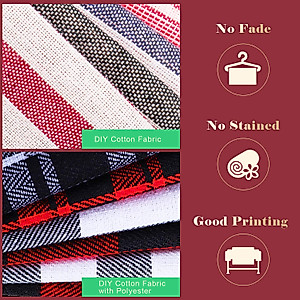 Tatuo 10 Pieces Christmas Fabric Squares Bundles 10 x 10 Inch Buffalo Plaid Cotton Fabric Squares Charm Precut Checked Quilting Fabric for Christmas Holiday DIY Sewing Crafts