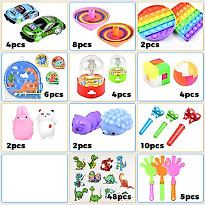 soi-meme 150 pcs Party Favors for Kids, Pinata Stuffers Goodie Bags Fillers for Kids Birthday Party Treasure Box Prize Box Toys for Kids Classroom Assortment Party Toys Fidget Party Favors Bulk