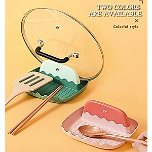 Adhiper-Pot lid holder and Lid and Spoon Holder, Stove receiving water Storage Rack, Anti-staining oil Storage Rack, Pot cover cutting board Storage Rack, Barbecue Storage Rack （Green）