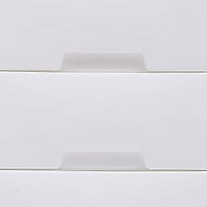 LiFuJunDong 5 Drawer Plastic Drawer Dresser on Wheels,White Storage Cabinet Organizer,Stackable Vertical Clothes Storage Tower for Bedroom,Drawer Cabinets for Hallway, Entrance, Closet H33xW18xD11