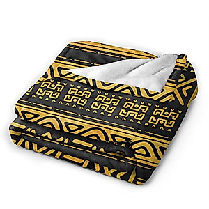 African Blankets & Throws Blanket Soft, African Art Throw Blanket Blanket Flannel Blanket for Home Outdoor(50"x40")
