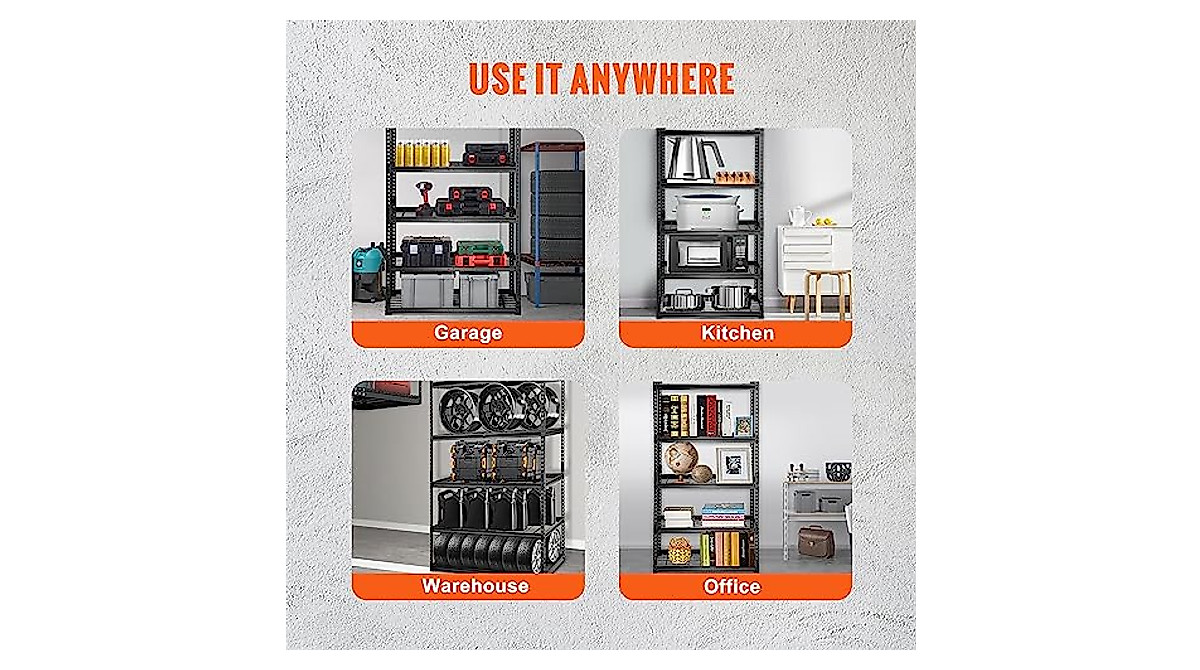 VEVOR 5-Tier Adjustable Shelving Unit for Ultimate Storage