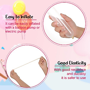 100Pcs 260 Balloons Clear Long Balloons for Balloon, Premium Quality Latex Twisting Balloons for Animals Modeling Christmas Birthday Wedding Party Decorations)