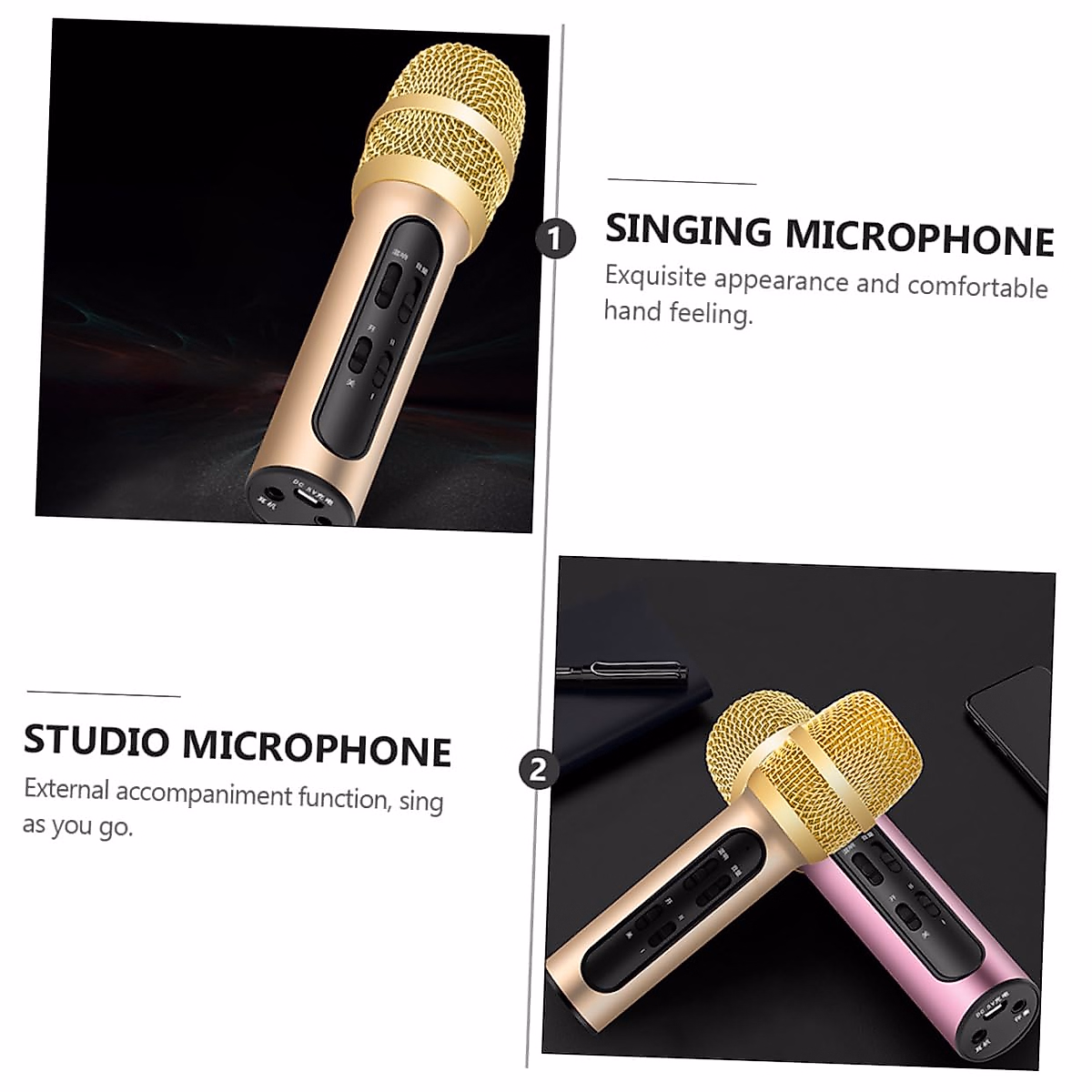 Vaguelly 1 Set microphone portable mic wireless mics microfono para niños micrófono micrófono con cable condenser Mic for Living Singing capacitance player speaker supplies c11