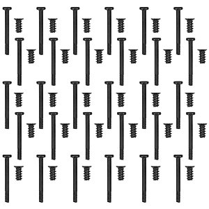 ULTECHNOVO Computer Cooling Fan Mount Screw, Black Computer Fan Case Screws Set, Flat Head Tapping Screw Set Long Short Screws (30pcs Long & 30pcs Short Screws Black)