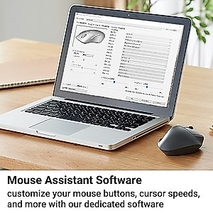 ELECOM Bluetooth Mouse Ergonomic Shape, Silent Click, 18-Month Battery Life, 2000DPI, 5 Buttons with Tilt Wheel, Optical Sensor, Compatible with PC, Mac, Laptop, SHELLPA, Black (M-SH30BBSKBK)