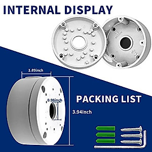 {Waterproof Camera Junction Box} Universal Bullet Security Camera Mount Bracket Hide Cable, Metal Electric Enclosure, Outdoor Camera Cover, Base Junction Box for CCTV Cams (8 Pack)