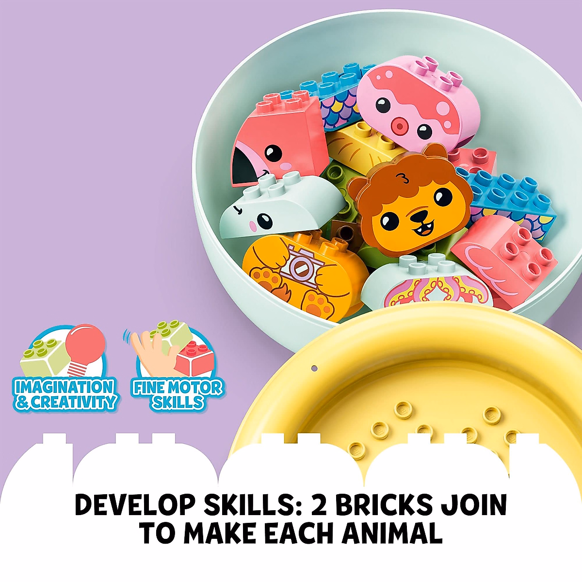 LEGO DUPLO Bath Time Fun: Floating Animal Island 10966 Bath Toy for Babies and Toddlers 1.5 Plus Years Old, Baby Bathtub Water Toys, Easy to Clean