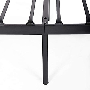 SimLife Twin Metal Bed Frame Storage Steel Platform Bed for Kids Girls Boys with Headboard Footboard 12.7 in Under Bed Storage Easy Assembly Black