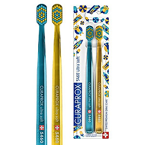Curaprox CS 5460 Ultra-Soft Toothbrush, Summer 2022 Special Edition, Pack of 2