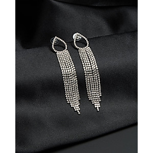 Badgley Mischka Women's Earrings - Elegant Crystal Chandelier Drop Dangle Earrings, Post Closure, Size One Size, Teardrop Post