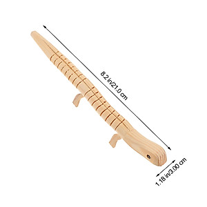 SAFIGLE 5pcs Unfinished Lizard Model Lizard Wiggle Reptile Chameleon Prank Props Wood Lizard Toy Wood Lizards to Paint Flexible Timber Lizard Animal Wooden Craft Supplies Artificial Child