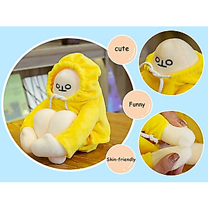 NatureMan 14 Inch Banana Doll Man Plush Banana Toy with Magnet Funny Changeable Plush Pillow Toy Man Doll Decompression Toy for Boys Girls Birthday Gifts