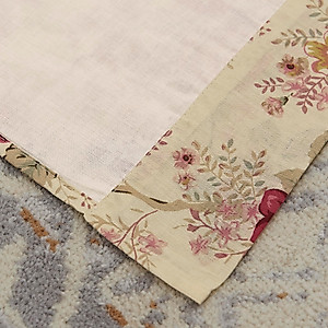 Greenland Home Antique Rose 100% Cotton Curtain Panel Pair, 42 W x 84 L Inches Each, Set of 2 - Ecru