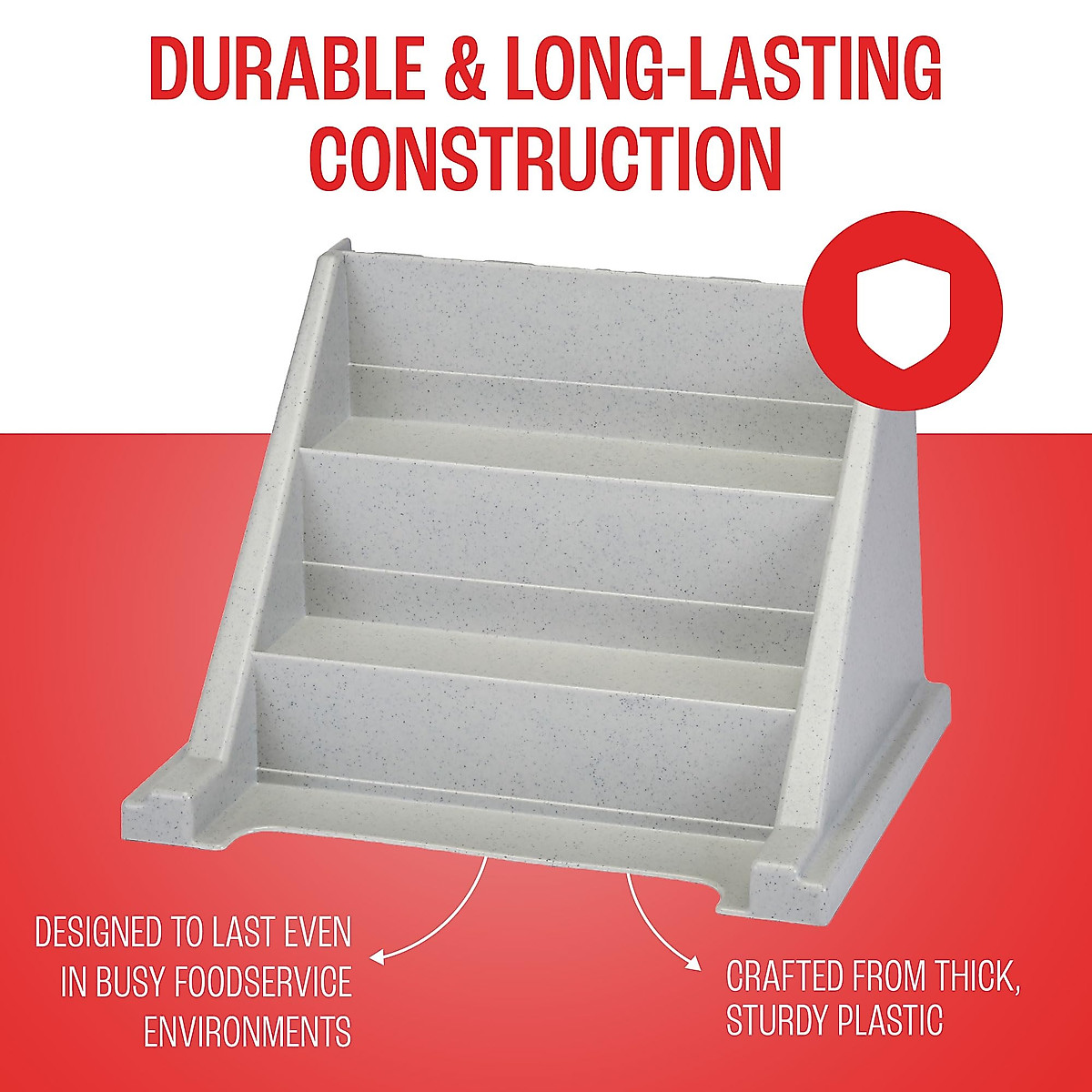 Cambro 9RS9480 Versa Speckled Gray 9-Bin Organizer Rack Case of 1