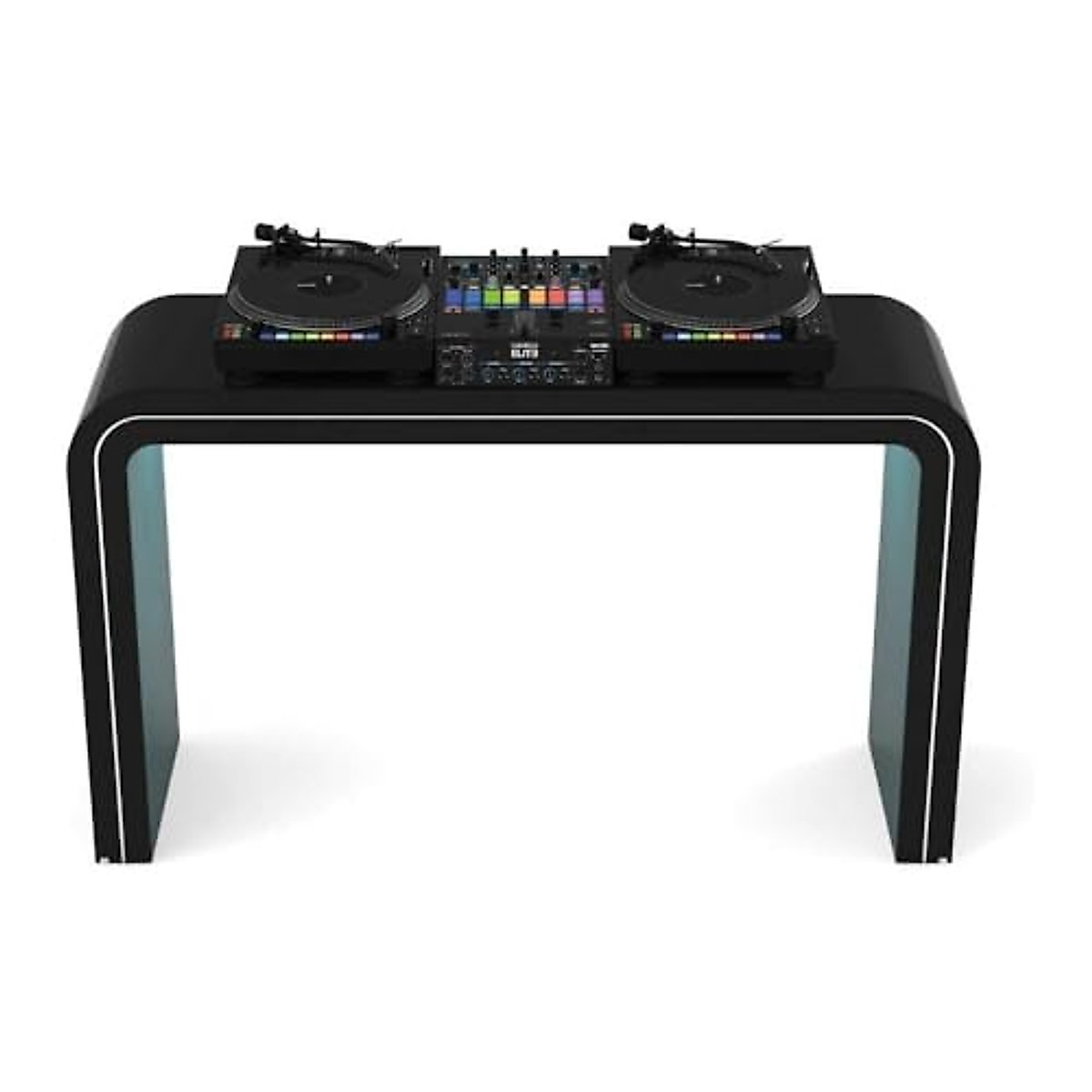 Glorious Session Cube XL Sturdy DJ Workstation with Integrated Cable Routing, Easy Assembly and Storage (Black)