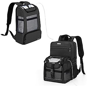 CURMIO Travel Backpack Compatible with Inogen, OxyGo and Caire Units, Portable Oxygen Concentrator Bag with Storage Compartment, Bags Only