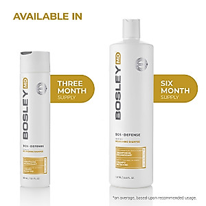 BosleyMD BosDefense Nourishing Shampoo for Light Thinning Hair (Color Safe), 33.8 fl oz.
