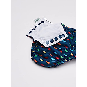 i Play Boys Reusable Absorbent Baby Swim Diapers Navy Fish Geo 18 Months