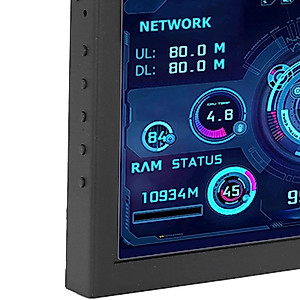 PC Secondary Screen, Computer Display Monitor Easy Operation Auto Shutdown High Definition with 2pcs Cable for Home