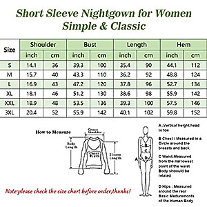 ENJOYNIGHT Women's Sleepwear Cotton Sleep Tee Short Sleeves Print Sleepshirt (Medium, Flying)