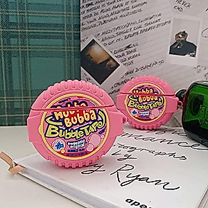 Cute and Interesting,Silicone Airpod Case Covers with Keychain,Compatible with Airpods 1&2 Case,More Attractive airpod case (HBA)