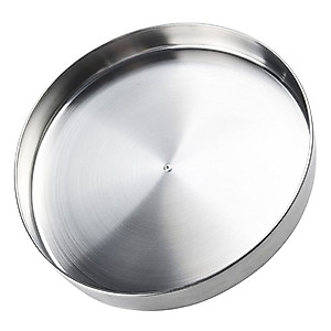 Cabilock Lazy Susan Turntable Kitchen Storage Organizer Multifunctional Stainless Steel Organizer for Can or Seasonings (M)