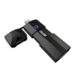TEKISM MFi Certified 128GB Photo Stick for iPhone Flash Drive,USB Memory Stick Thumb Drives High Speed USB Stick External Storage Compatible with iPhone/iPad/iPod/PC