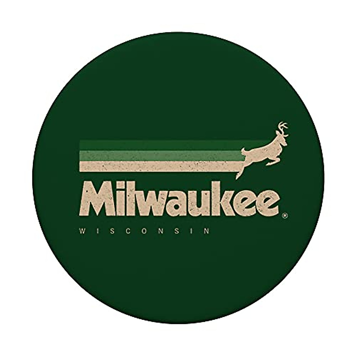 Green Milwaukee Basketball B-Ball City Wisconsin Milwaukee PopSockets Swappable PopGrip