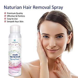 Hair Removal Spray Foam - Naturian Hair Removal Cream - Newest Formula Hair Removal with Aloe Vera & Vitamin E - Effective & Painless Depilatory Cream for Women & Men