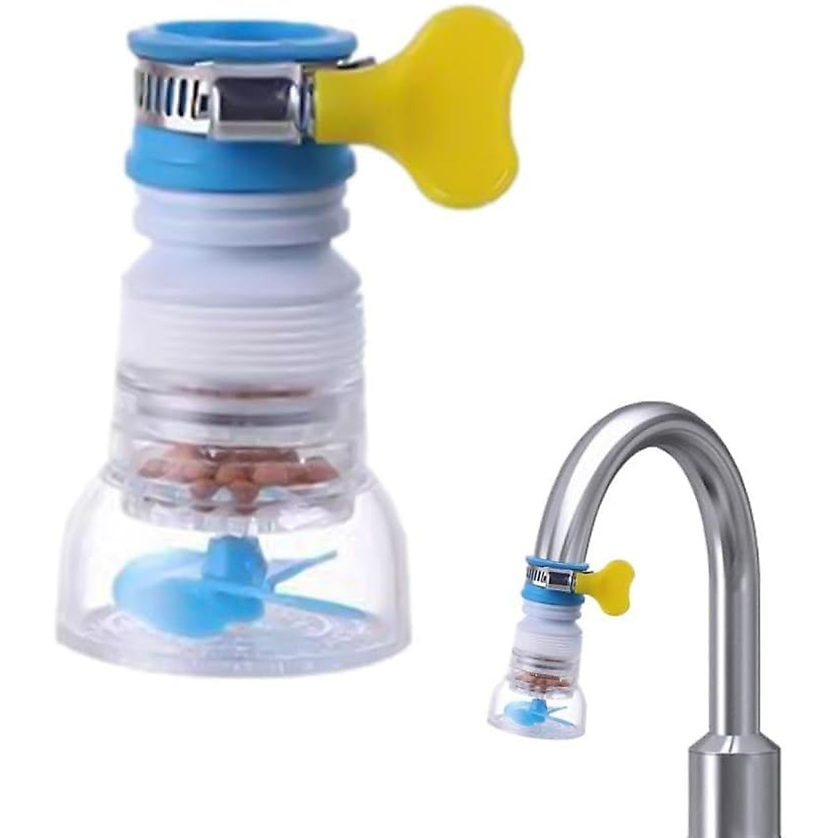 Blue 360 Degree Rotating Faucet Aerator Telescopic Anti-Splash Water- Saving Tap Sprayer, Tap Nozzle With Filter Tip Faucet Adapter for Kitchen Bathroom Faucet Parts Water Filtration and Softeners