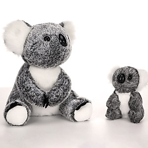 Skylety Stuffed Animal Koala Bear 2 Pieces Mum Koala Hold Little Koala Plush Toy Soft Koala Stuffed Animal Doll, 10.63 Inches and 5.12 inches