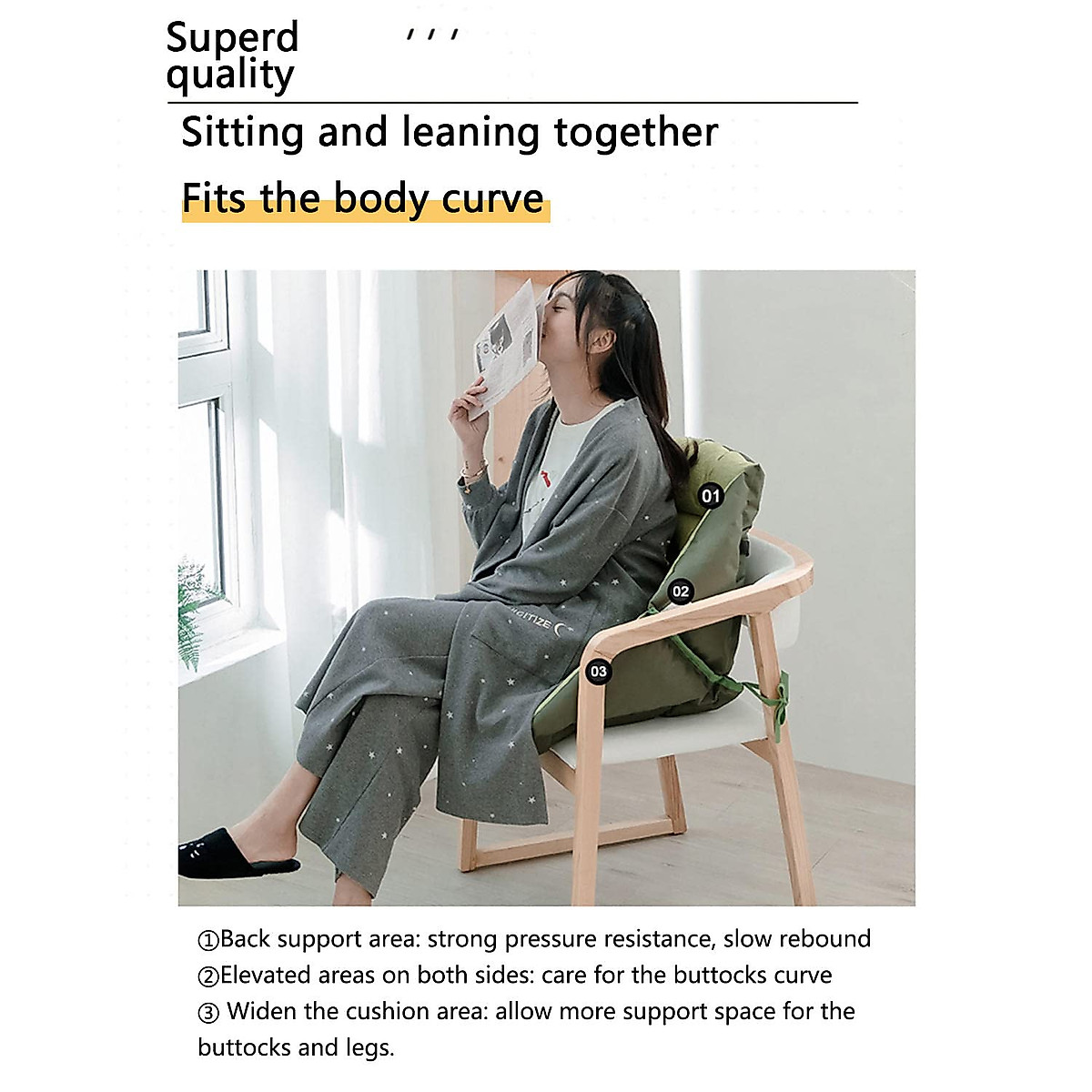 ACGrade Semi-Enclosed seat Cushion, Plush Back Chair Cushion, Semi Enclosed one seat Cushion, Suitable for Decorating Home, School, Table and Chair Pillows