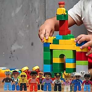 Kids Toys People Figures for Kids - Preschool Toys Building Blocks People Set for Kids - Compatible with Major Brands Building Blocks for Toddlers 1-6 - STEM Building Toys - (16 Toy Figures People)