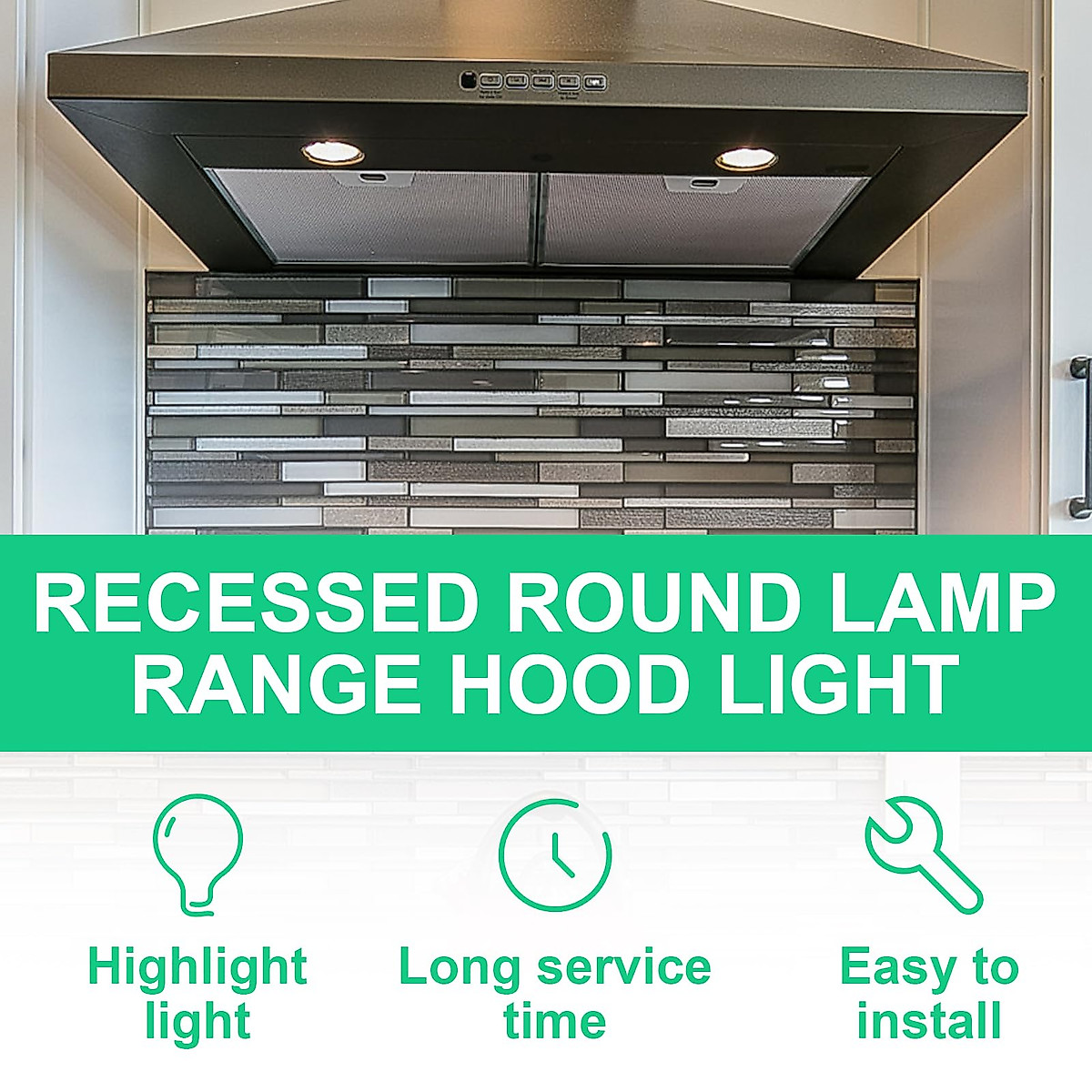 GUGUMO 2Pack DC 12V 1.5W Range Hood Bulb with SM Socket, Sturdy Stainless Steel Undercabinet Closet LED Light Kitchen Lamps, Stove Appliance Light LED Replacement (Cold White, 6000K)(Plz See Details)